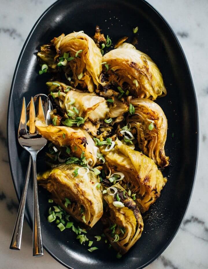 Braised Cabbage with Spring Onions - Brooklyn Supper